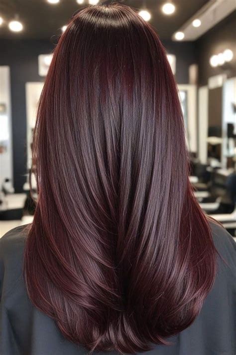 65 Stunning Autumn Hair Colour Shades Deep Burgundy Soft Layers
