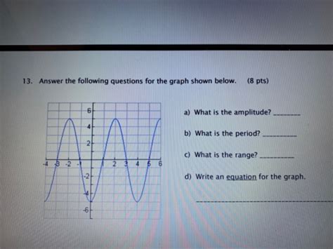 13 answer the following questions for the graph shown below 8 pts 6