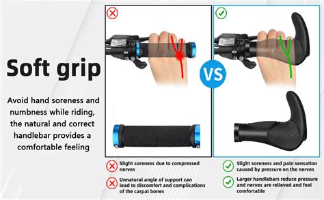 Bicycle Handlebar Gripsbike Grips With Screw Lockrubber Ergonomic