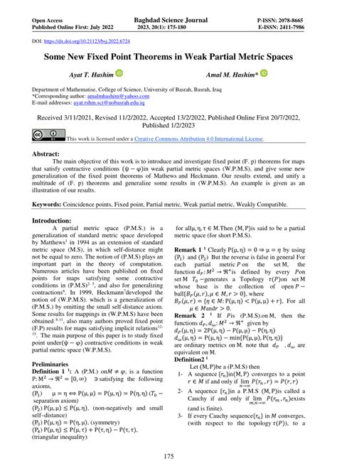 Pdf Some New Fixed Point Theorems In Weak Partial Metric Spaces