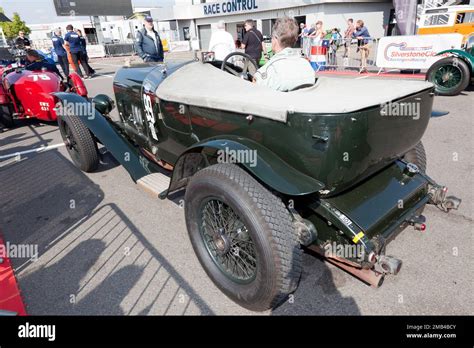 Three Quarters Rear View Of Ewen Getleys Green 1924 Bentley3 4 5l In The National Paddock