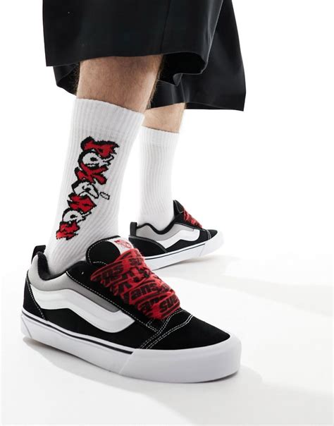 Заказать Повседневные кроссовки Черно-белые кроссовки Vans Knu Skool с ...