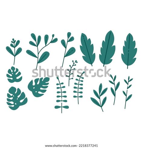 Green Leaf Asset Illustration Art Stock Vector Royalty Free