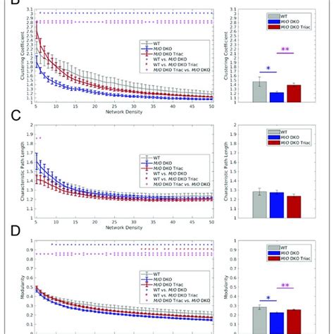 the differences in global graph metrics between wt mct8 oatp1c1 dko
