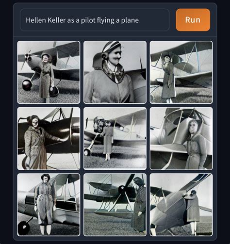 Helen Keller Flying A Plane