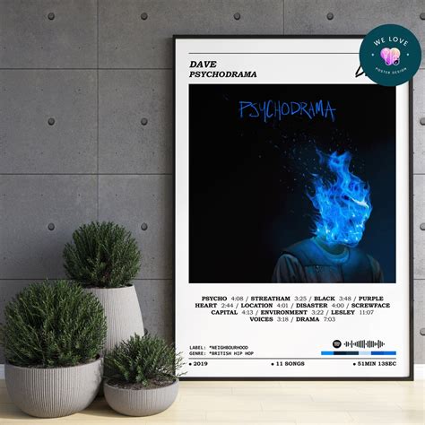 Dave Psychodrama Album Poster Dave Poster Album Cover Etsy Australia