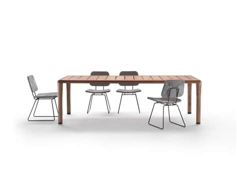 Kobo Outdoor Rectangular Iroko Garden Table By Flexform Design Patrick Norguet