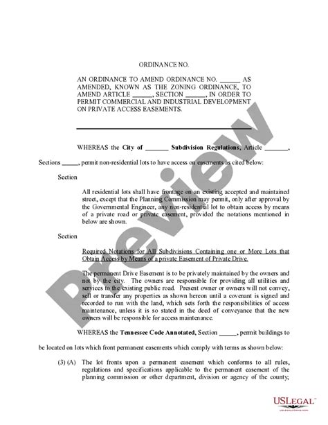 Tennessee Amendment To Zoning Ordinance To Permit Commercial And