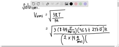 Solved Find The Rms Speed Of The Molecules Of Sample Of N Diatomic