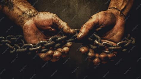 Premium Photo Juneteenth Concept Of Hands Breaking The Chain Slavery