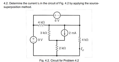 solved 4 2 determine the current lo in the circuit of fig