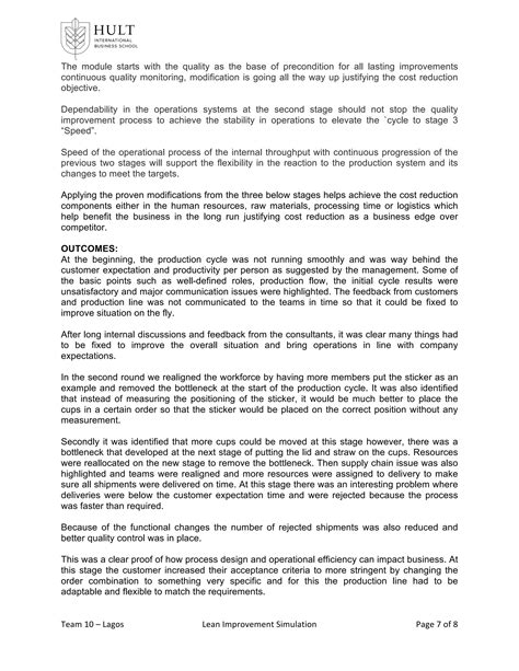 Lean Improvement Simulation Pdf Logistics Business
