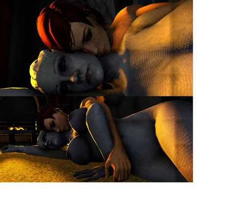 Rule 34 3d 3d Artwork Commander Shepard Femshep Hentaithimy Liara Tsoni Mass Effect 1332217
