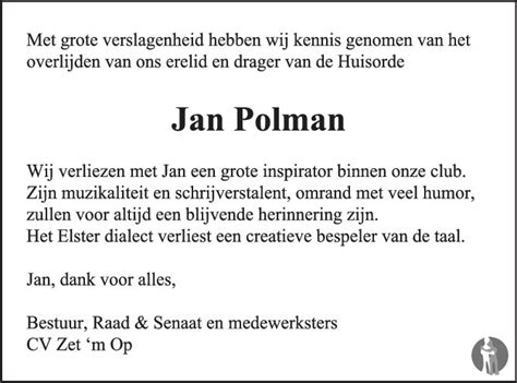 Johannes Hermanus Jan Polman 27 06 2018 Overlijdensbericht En Condoleances Mensenlinq Nl