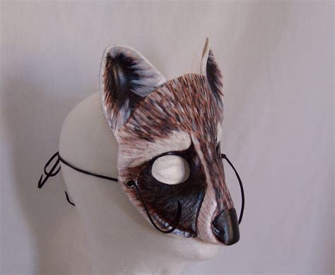 Handmade Leather Halloween Raccoon Mask Etsy