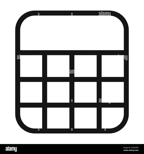 Table Layout Icon Vector Symbol Or Sign Set Collection In Black And