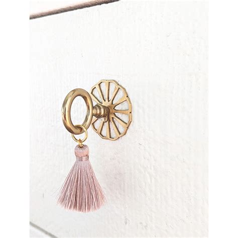 Small Burst Brass Tassel Drawer Pull Choose Your Color Lo Home