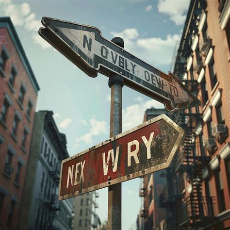 One Way Street Sign In New York City Premium Ai Generated Image