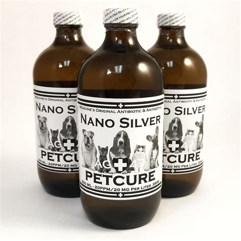 Petcure Colloidal Silver 500ml Glass Bottle With Cap True Carnivores