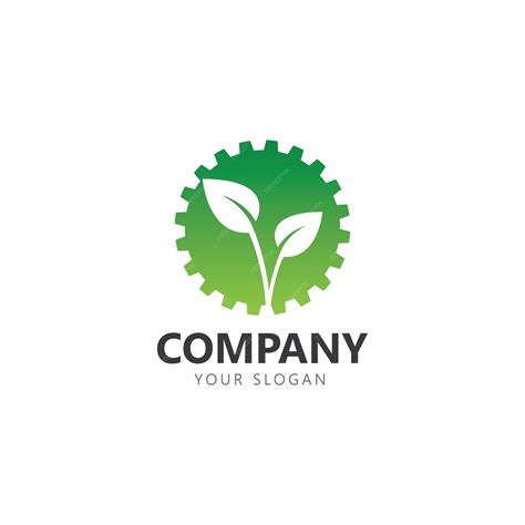 Premium Vector Leaf And Gear Logo Design Inspiration