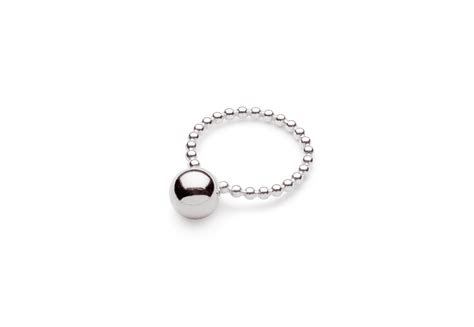 Beads Of Gratitude Ring With Silver Ball Yvonne Kelly Irish Jewellery