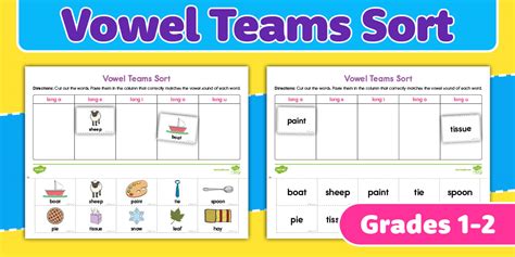 Vowel Team Word Sorts Phonics And Sight Words Twinkl Usa