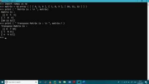Matrix Operations With Python NumPy Part Learntek