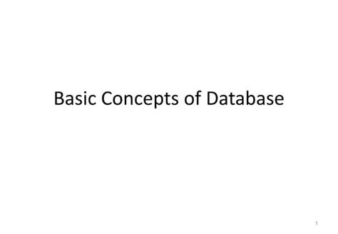 Introduction To Databases Pptx