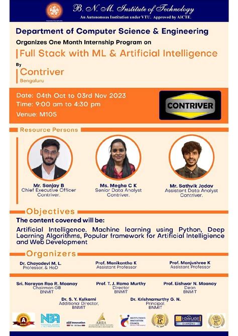 One Month Internship Program On Full Stack With ML And Artificial Intelligence
