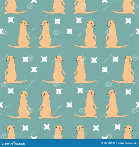 seamless pattern with mongoose vector stock vector illustration of