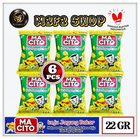 Snack Macito Rasa Keju Jagung Bakar 22 Gr Kemasan 6 Pcs Lazada