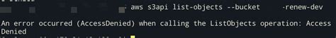 amazon web services aws s3 list objects access denied on ec2 stack