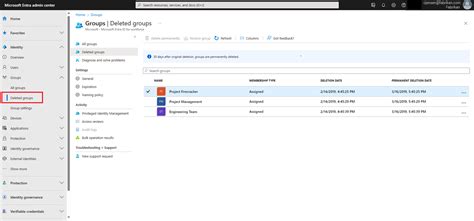 삭제된 Microsoft 365 그룹 복원 Microsoft Entra Id Microsoft Learn
