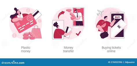 Electronic Transactions Abstract Concept Vector Illustrations