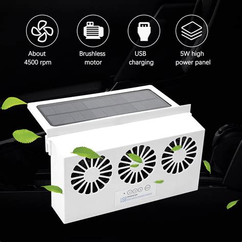 Just Released Car Solar Exhaust Fan Car Radiator Wireless Fan Car