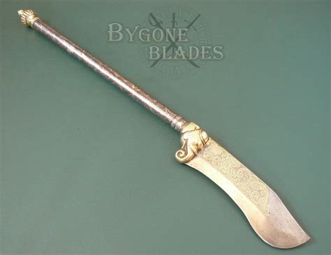 Indian 19th Century Bhuj Kuttai Sword Elephant Knife Sindhi Cavalry Axe Sword Bygone Blades