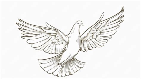How To Draw A Dove With A Pencil Step By Step Premium Ai Generated Vector