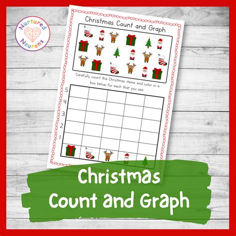 Christmas Count And Graph Worksheet Printable Block Graph Activity