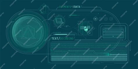 Premium Vector Hud Interface For Processing Server Data With Text