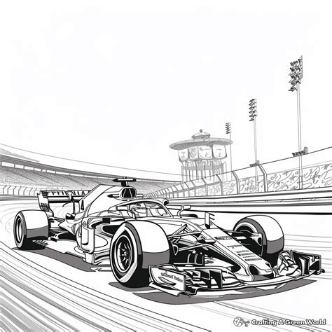 F1 Racing Car Coloring Page Formula 1 Car Coloring Pages