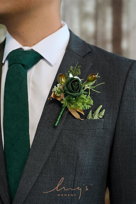 Lings Moment Boutonniere For Men 6pcs Groom Groomsmen Boutonniere