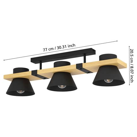 ПОЛИЛЕЙ 3xe27 ЧЕРЕН Eglo Maccles