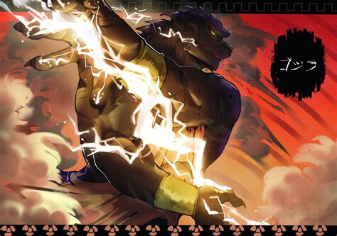 Godzilla Godzilla And Zeuszilla Godzilla And More Drawn By Makota Toh Danbooru