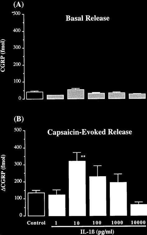 Basal And Capsaicin Evoked Release Of Cgrp By Il 1 Basal Cgrp Release