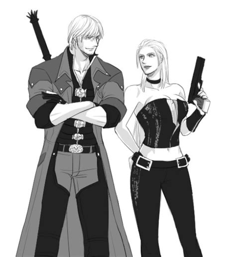 Safebooru 1boy 1girl Breasts Cleavage Dante Devil May Cry Devil May