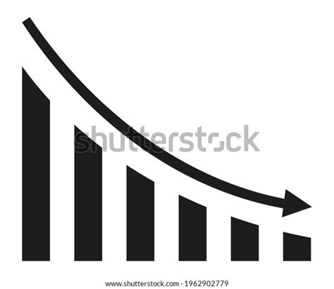 Graph Decrease Report Diagram Recession Bankruptcy Stock Vector