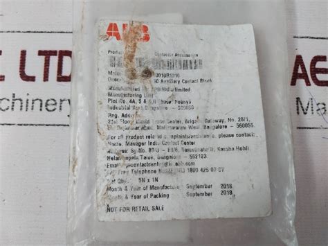 Abb Ca5 10 Auxiliary Contact Block Aeliya Marine