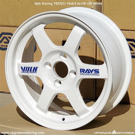Volk Racing Te37c Wheel 15x65 4x100 35 White Forged