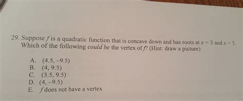 Solved Suppose F Is A Quadratic Function That Is Concave Chegg
