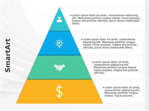 Smartart Pyramid Basic 4 Steps Slideuplift